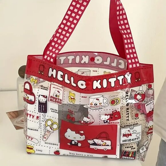 Sanrio | Bags | Red Clear Hello Kitty Tote | Poshmark